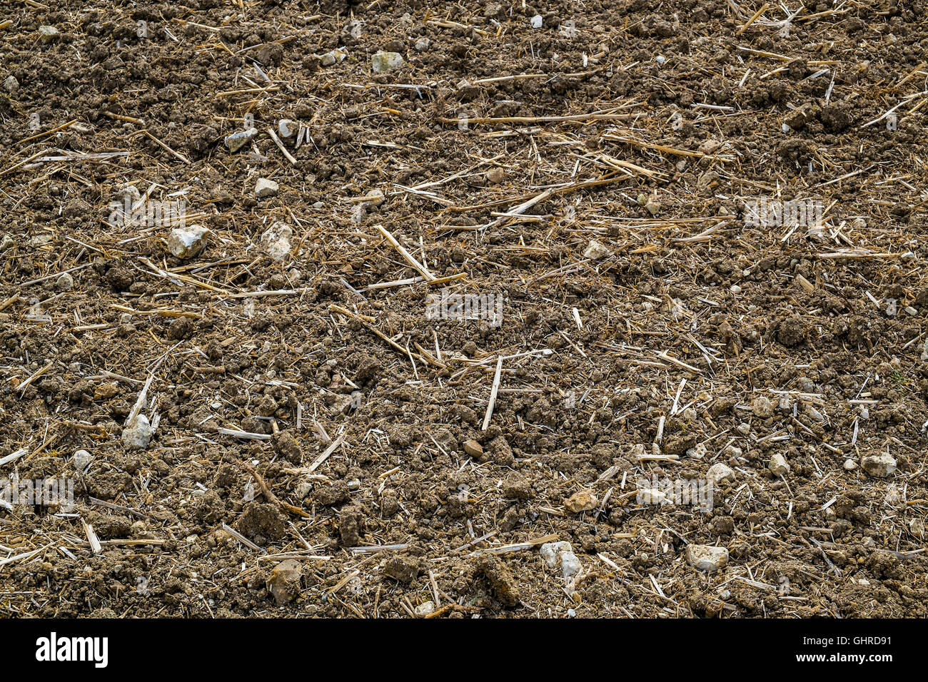Rich soil surface of tilled field - France Stock Photo - Alamy