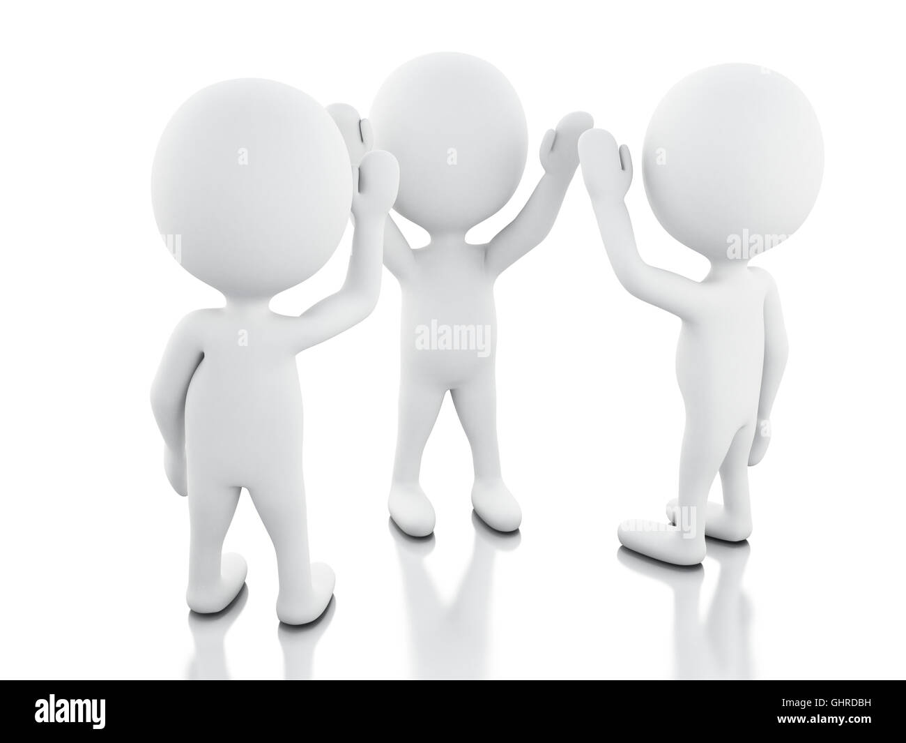 3d illustration. Businessman are joining hands. teamwork concept ...