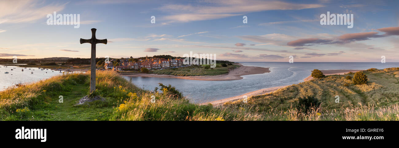 St Cuthbert's Cross, historic religious site overlooking the River Aln ...