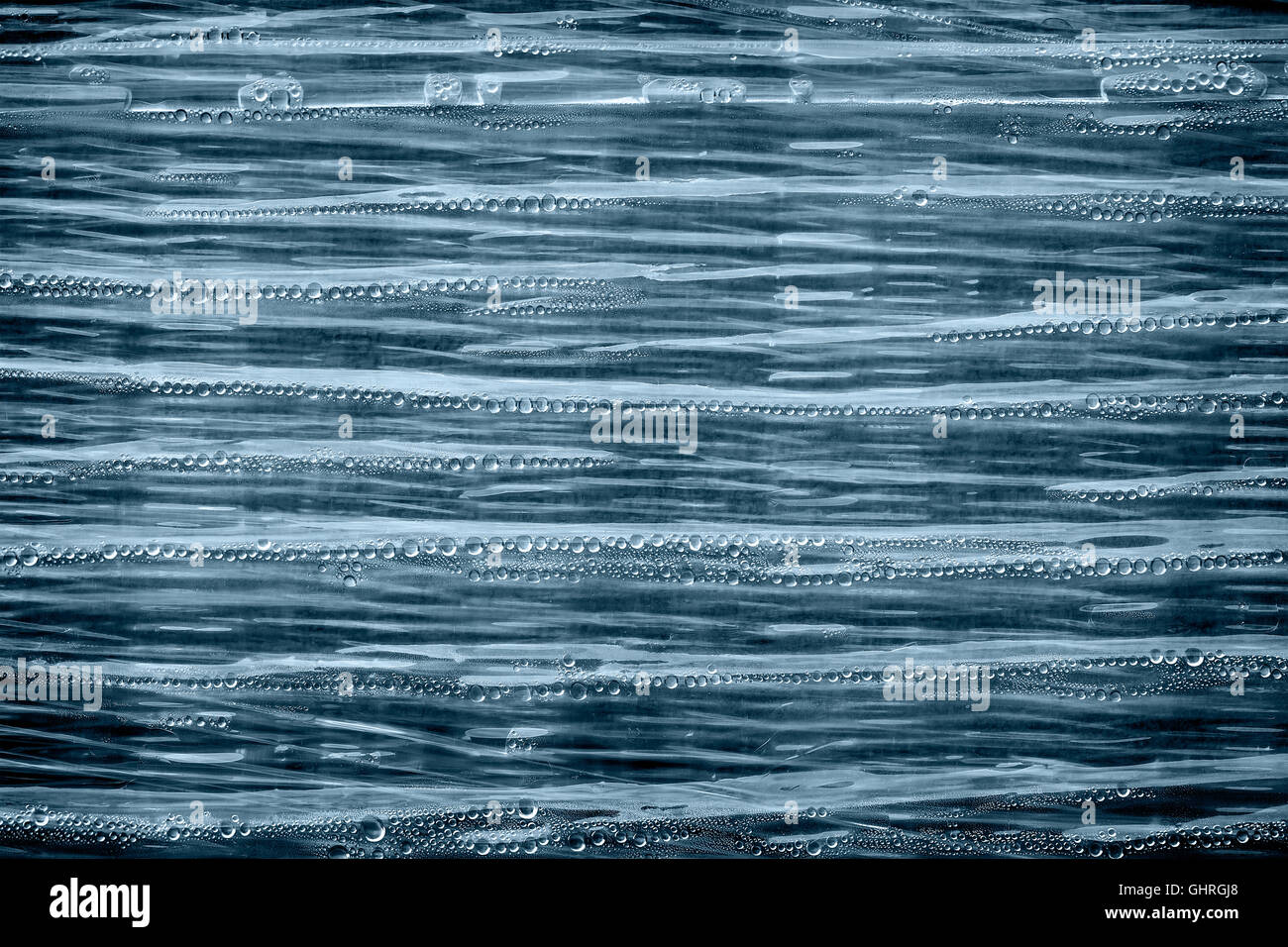 Water condensation inside wrapping film Stock Photo - Alamy
