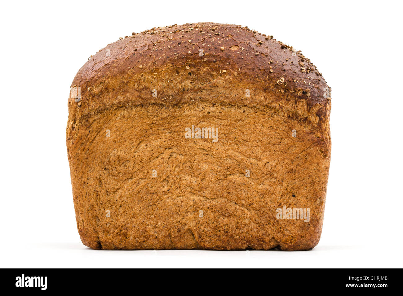 Bread with appetizing crunchy crust, isolated on white background Stock ...