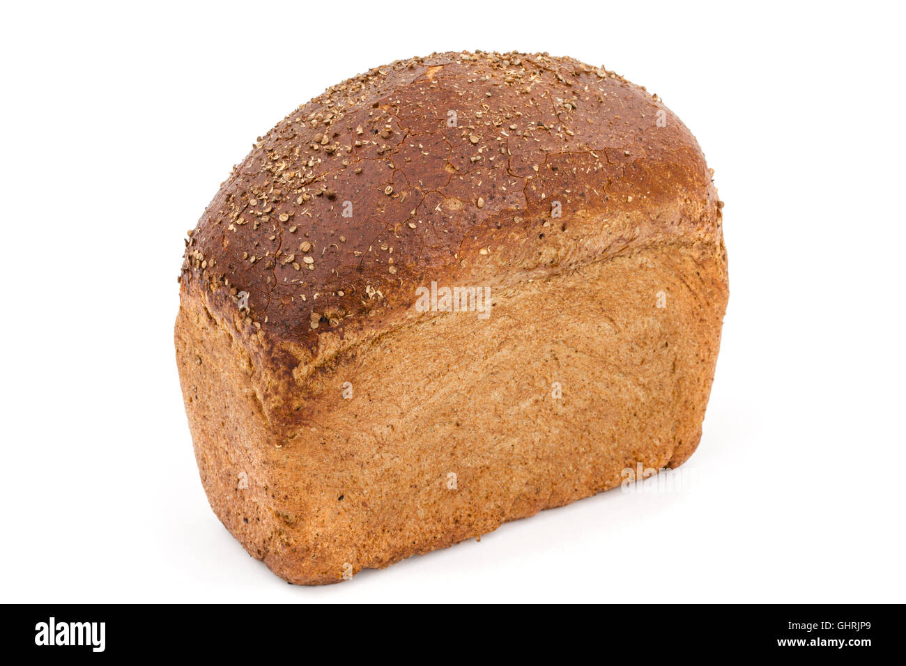 Bread with appetizing crunchy crust, isolated on white background Stock ...