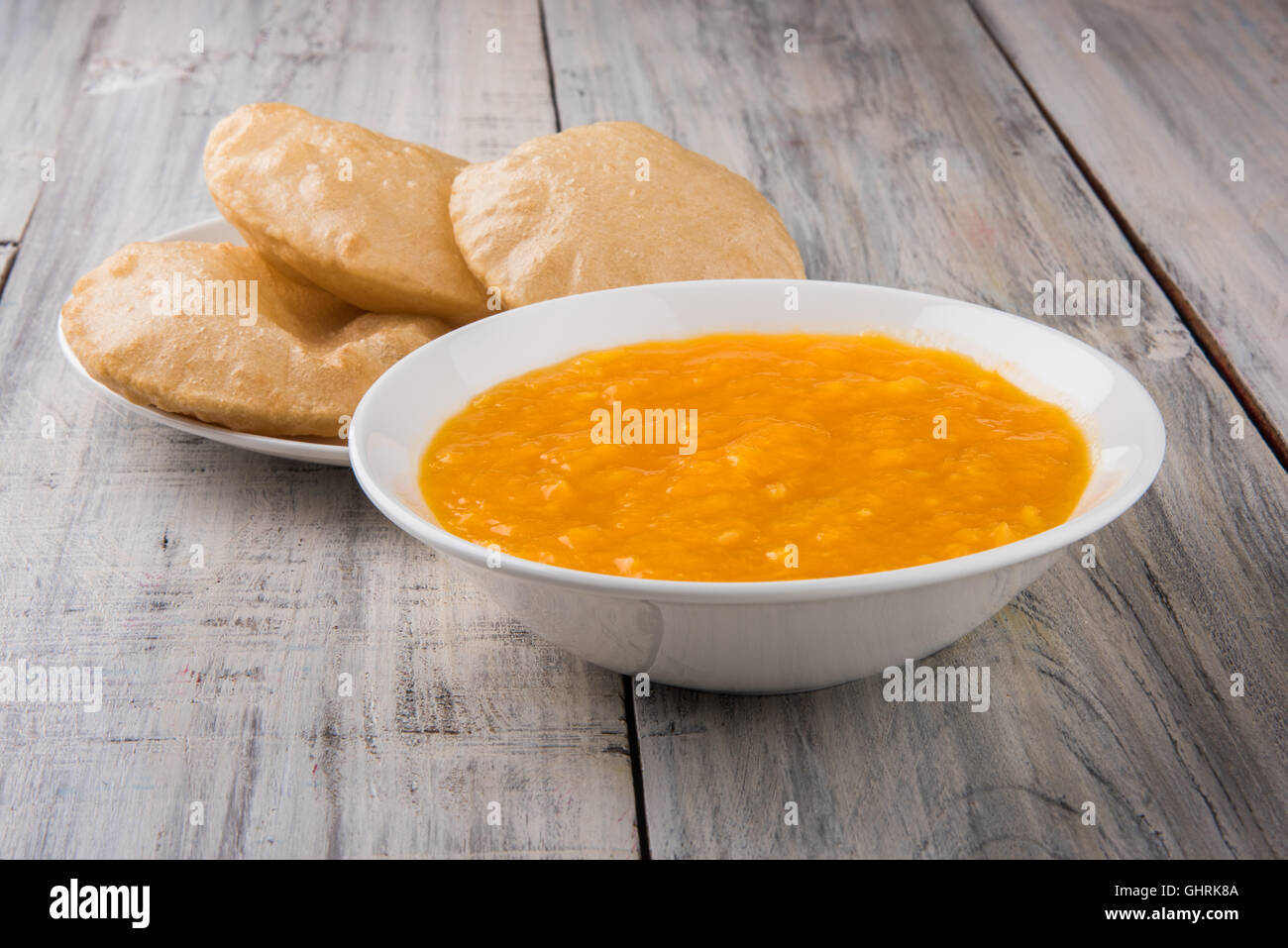 Aamras or Aam Ras Puri: Puri which is an indian fried small bread and ...