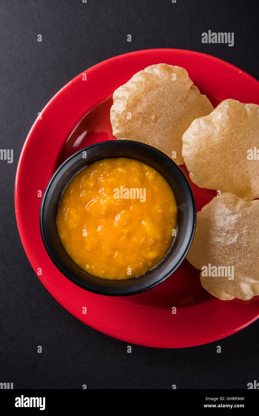 Aamras or Aam Ras Puri: Puri which is an indian fried small bread and ...