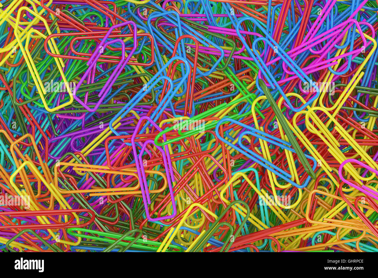 Multicolored Paper Clips background, 3D rendering Stock Photo - Alamy