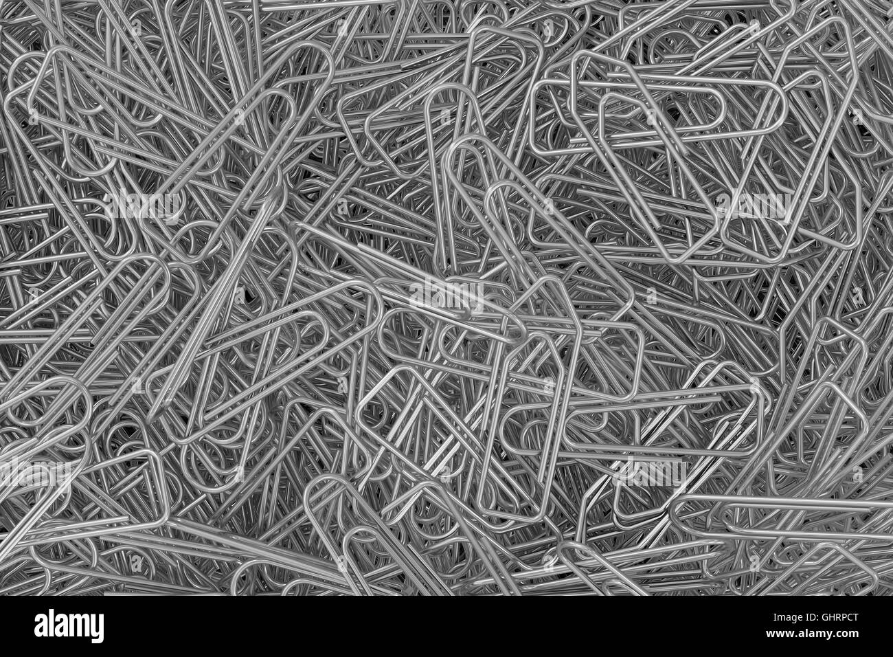 Metallic Paper Clips background, 3D rendering Stock Photo - Alamy