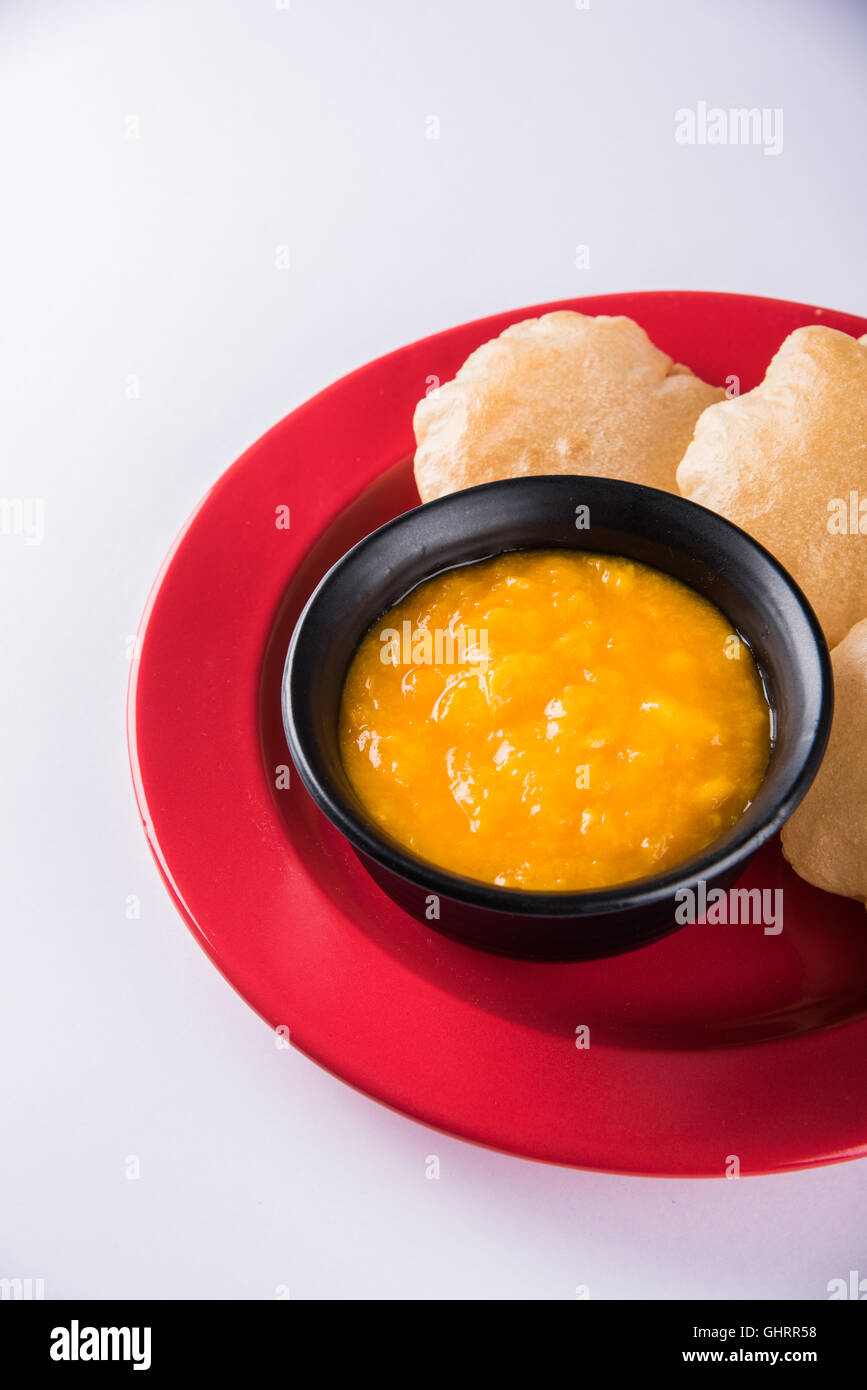 Aamras or Aam Ras Puri: Puri which is an indian fried small bread and ...