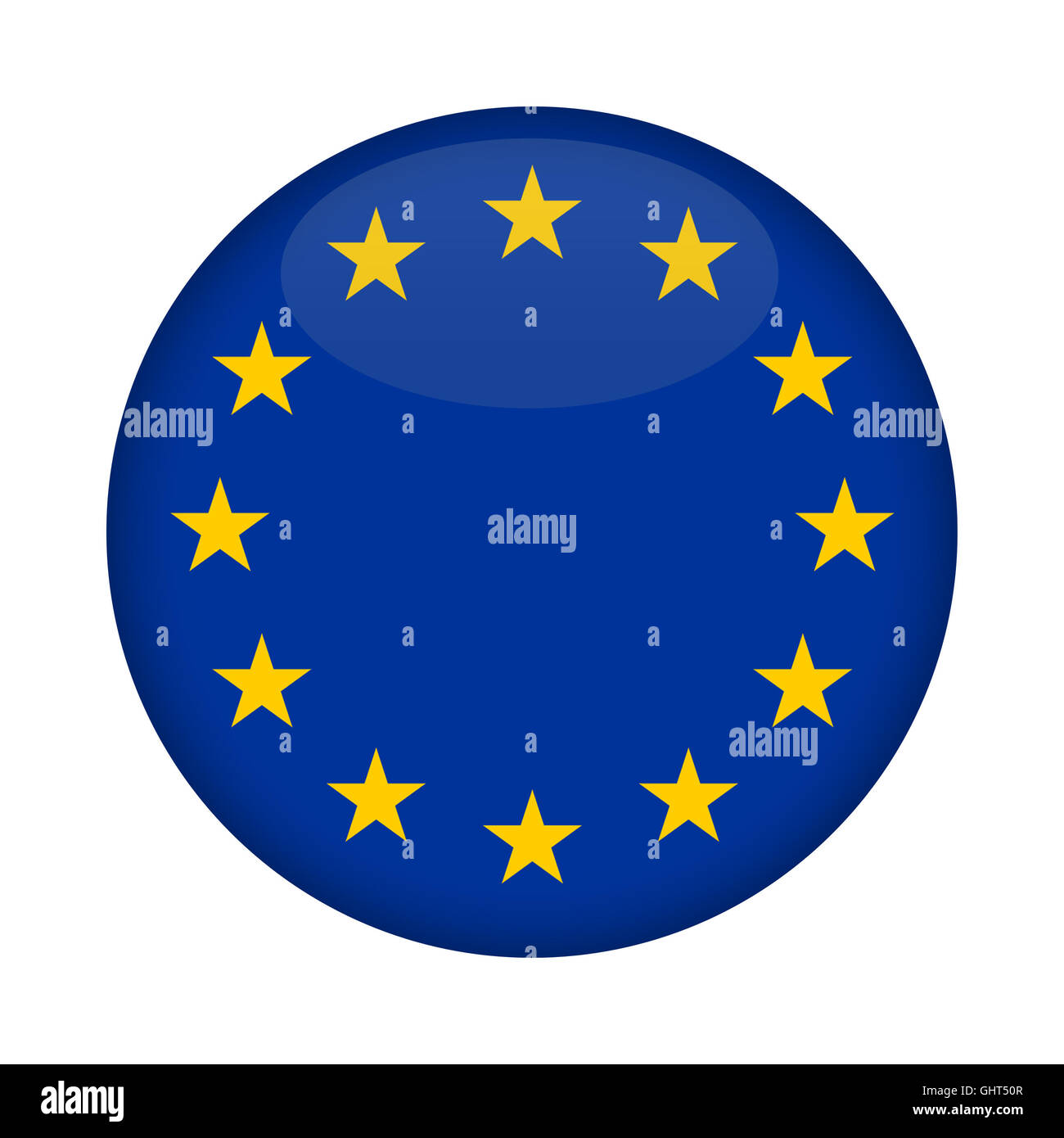 Blank Euro Flag button isolated on a white background Stock Photo - Alamy