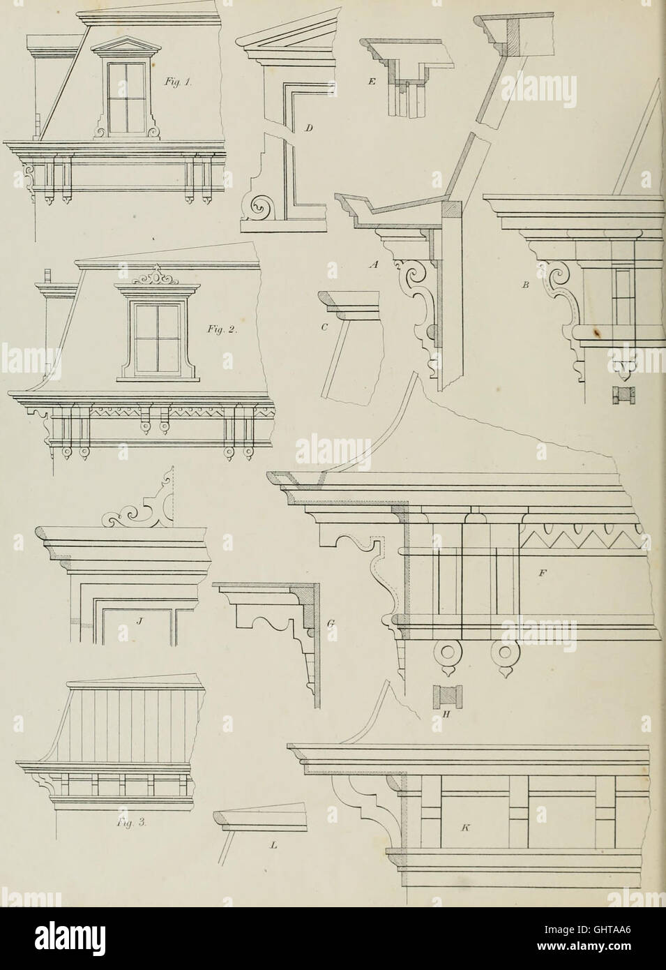 This 1868 architectural work presents designs for street-fronts ...