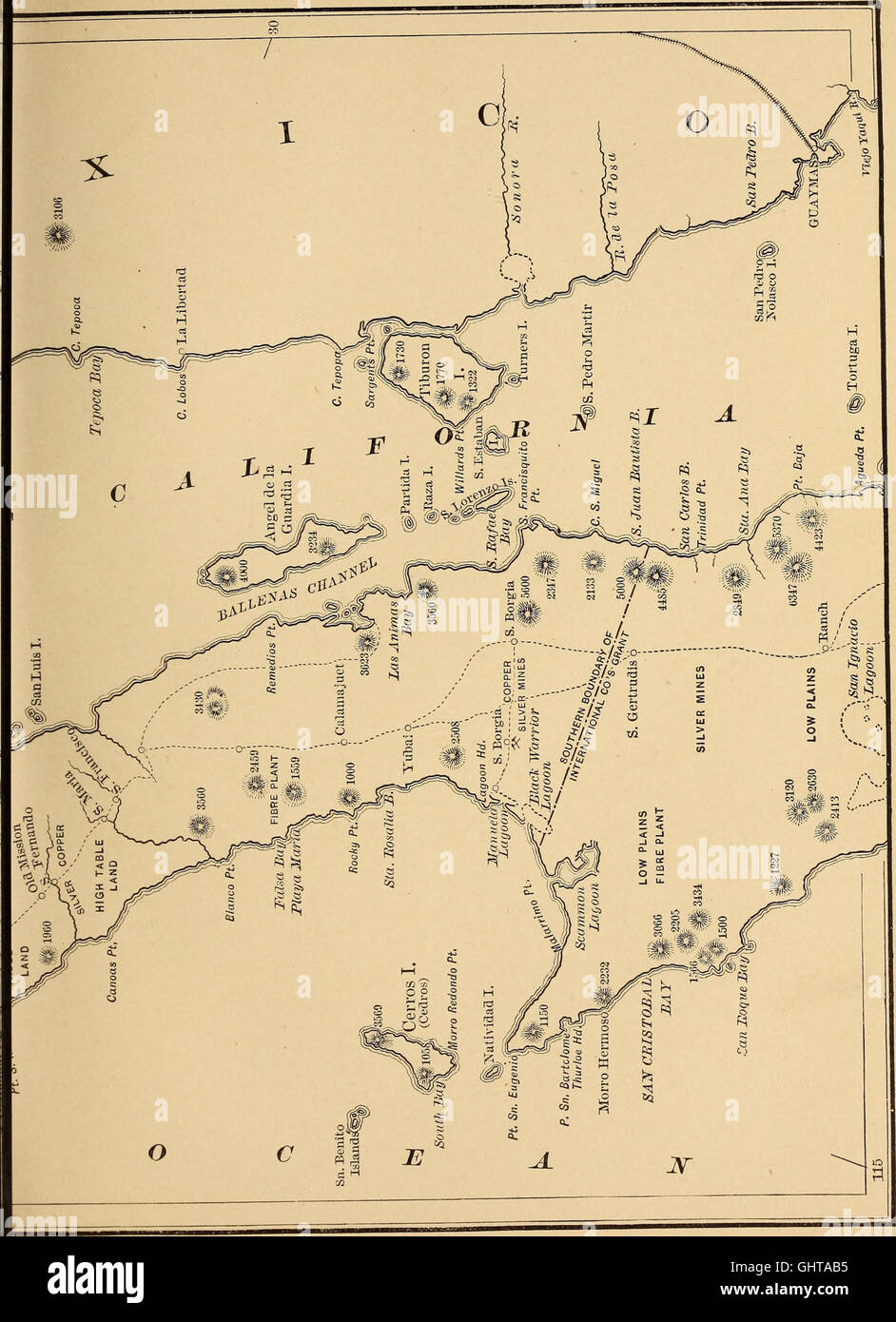 Lower california map hi-res stock photography and images - Alamy