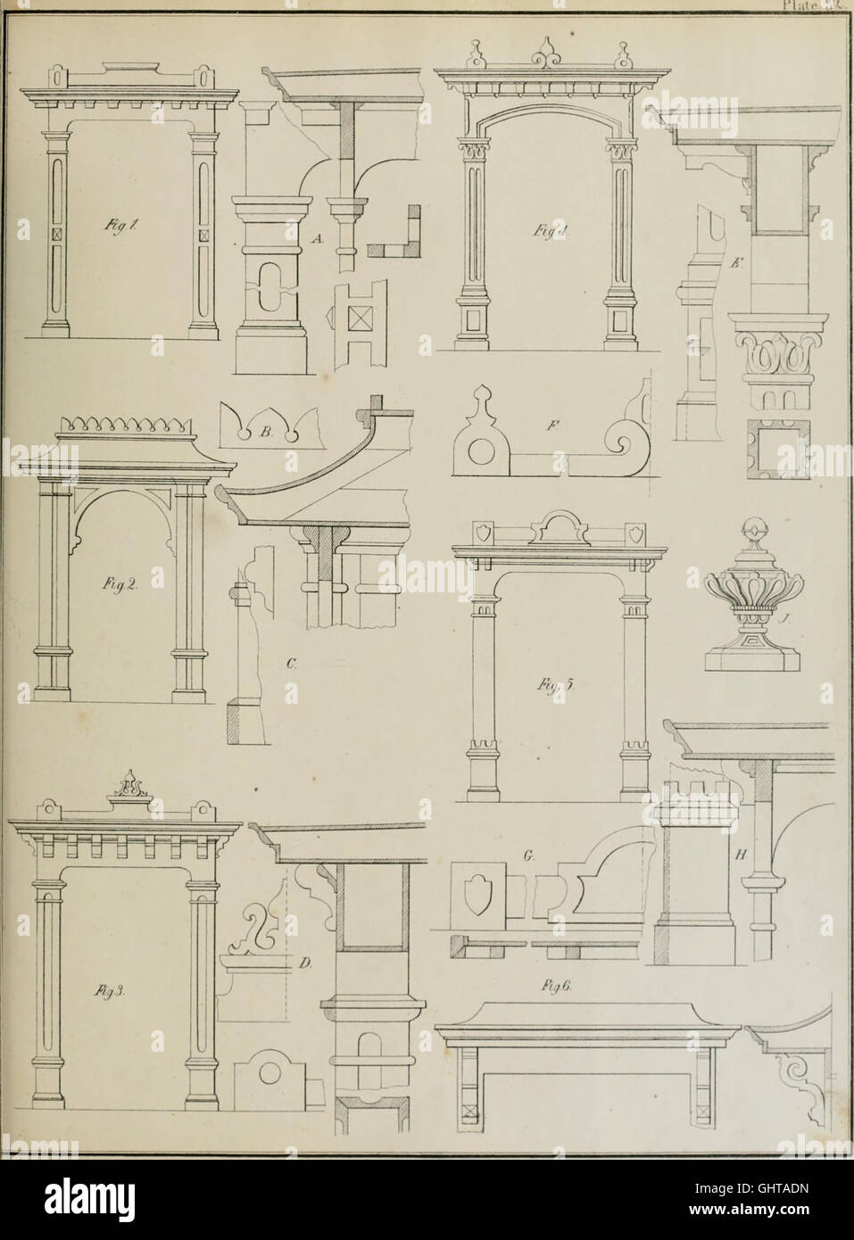 This 1868 architectural design book provides plans for street fronts ...