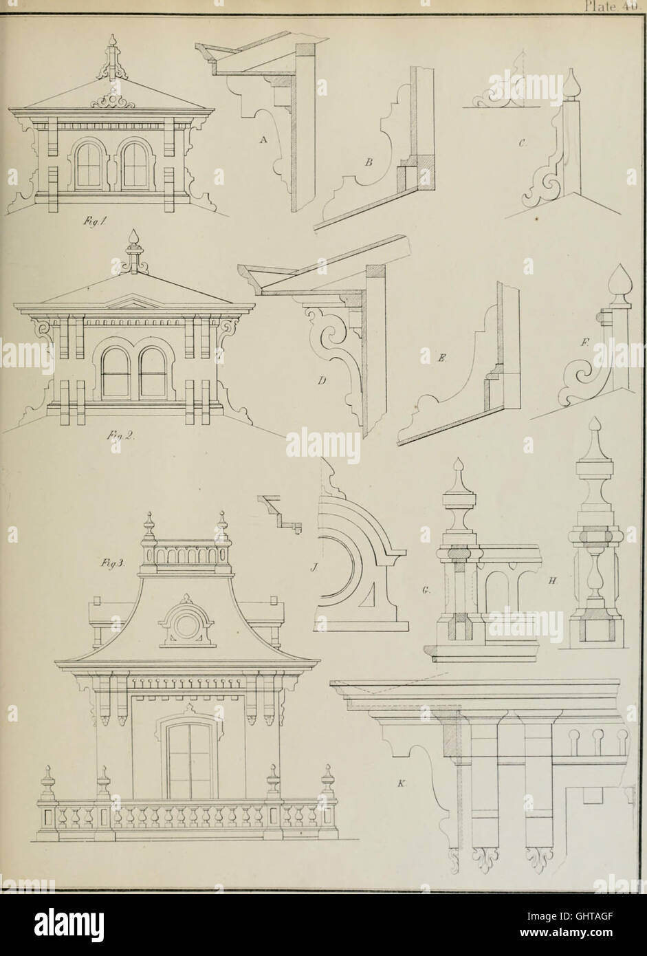 This 1868 architectural design work offers plans and details for street ...