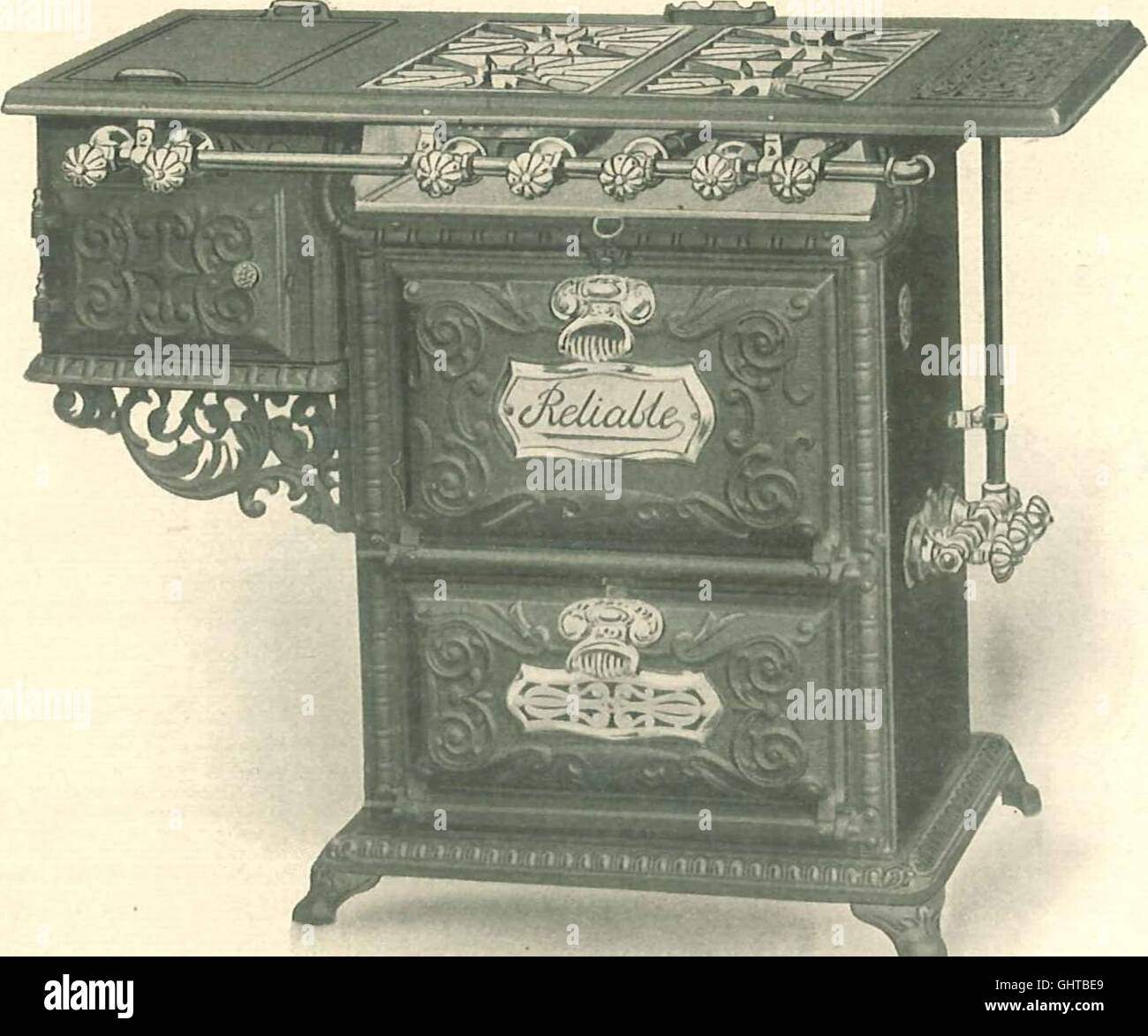 'Reliable Gas Stoves and Ranges' (1905) discusses the technology and ...