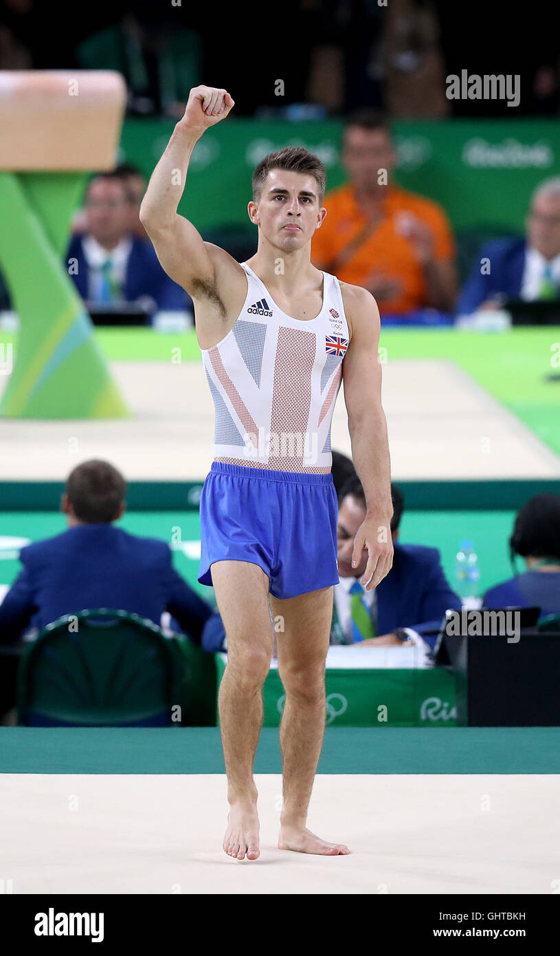 Competes in artistic gymnastics mens all around final hi-res stock ...
