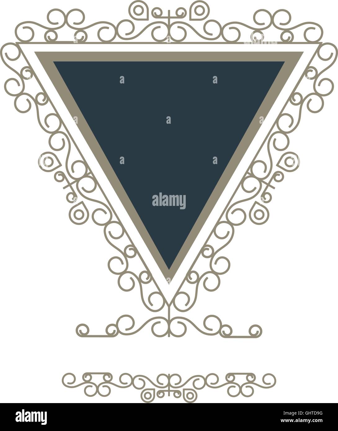 triangle decorative vintage frame icon Stock Vector Image & Art - Alamy