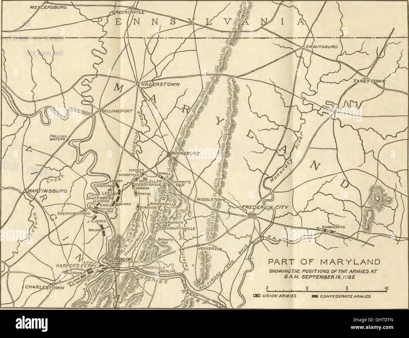 Map of the united states in 1861 hi-res stock photography and images ...
