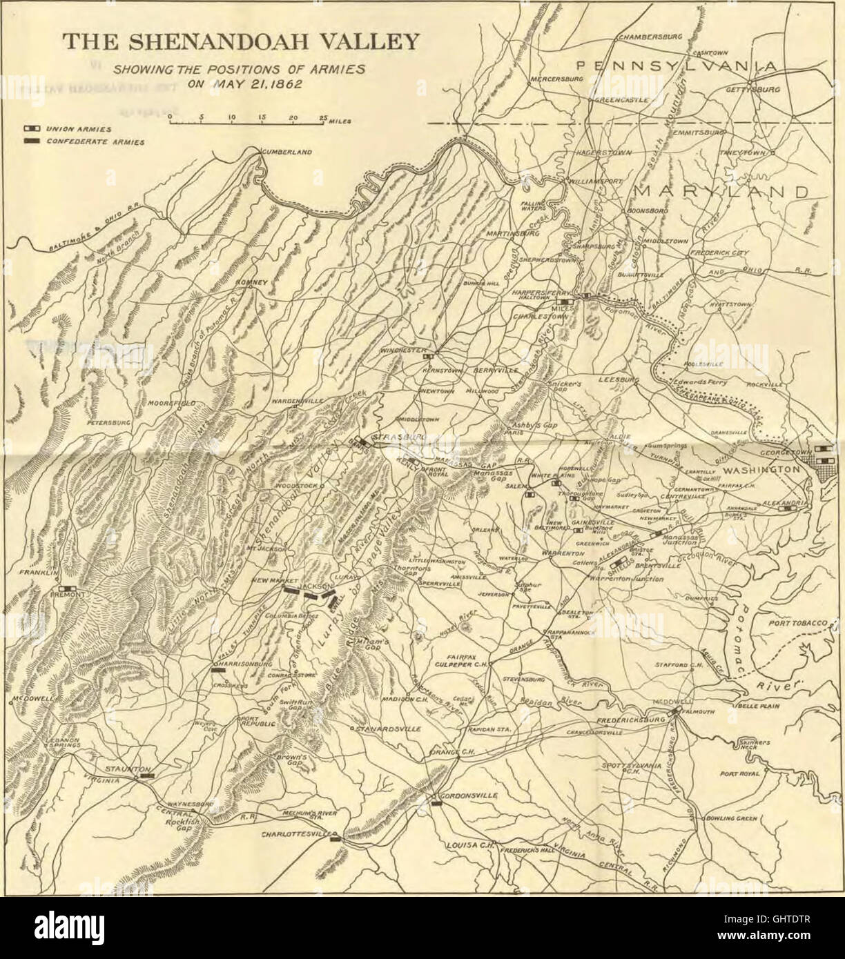 Map of the united states in 1861 hi-res stock photography and images ...