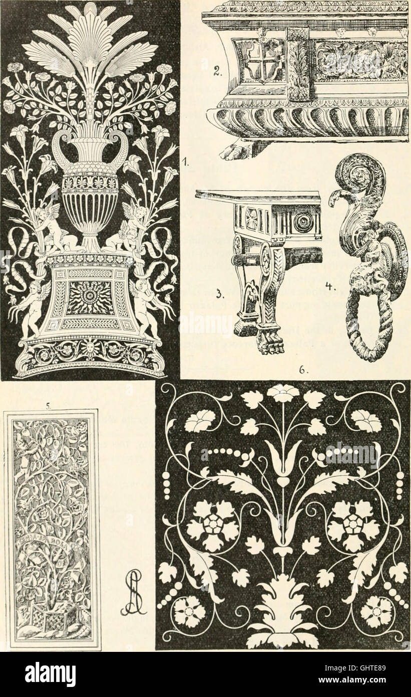 This handbook showcases various ornamental design styles, arranged in ...
