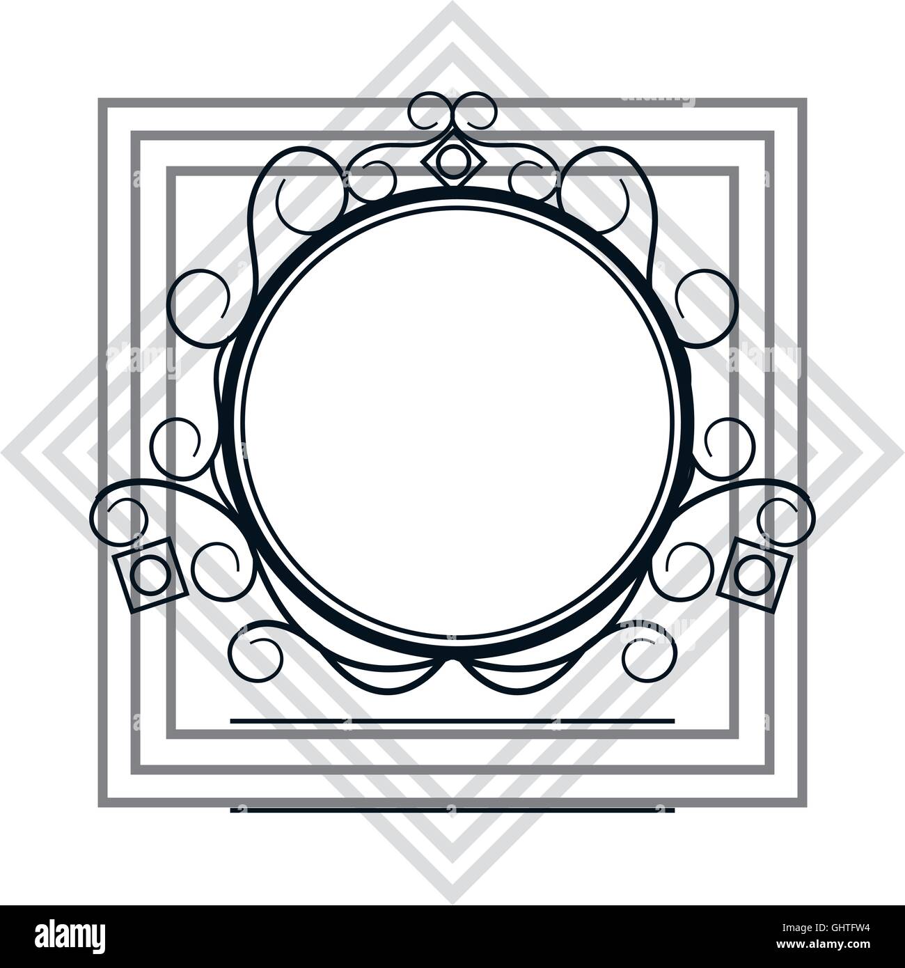 decorative vintage frame icon Stock Vector Image & Art - Alamy