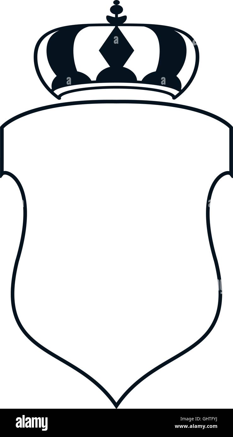 crest with crown icon Stock Vector Image & Art - Alamy