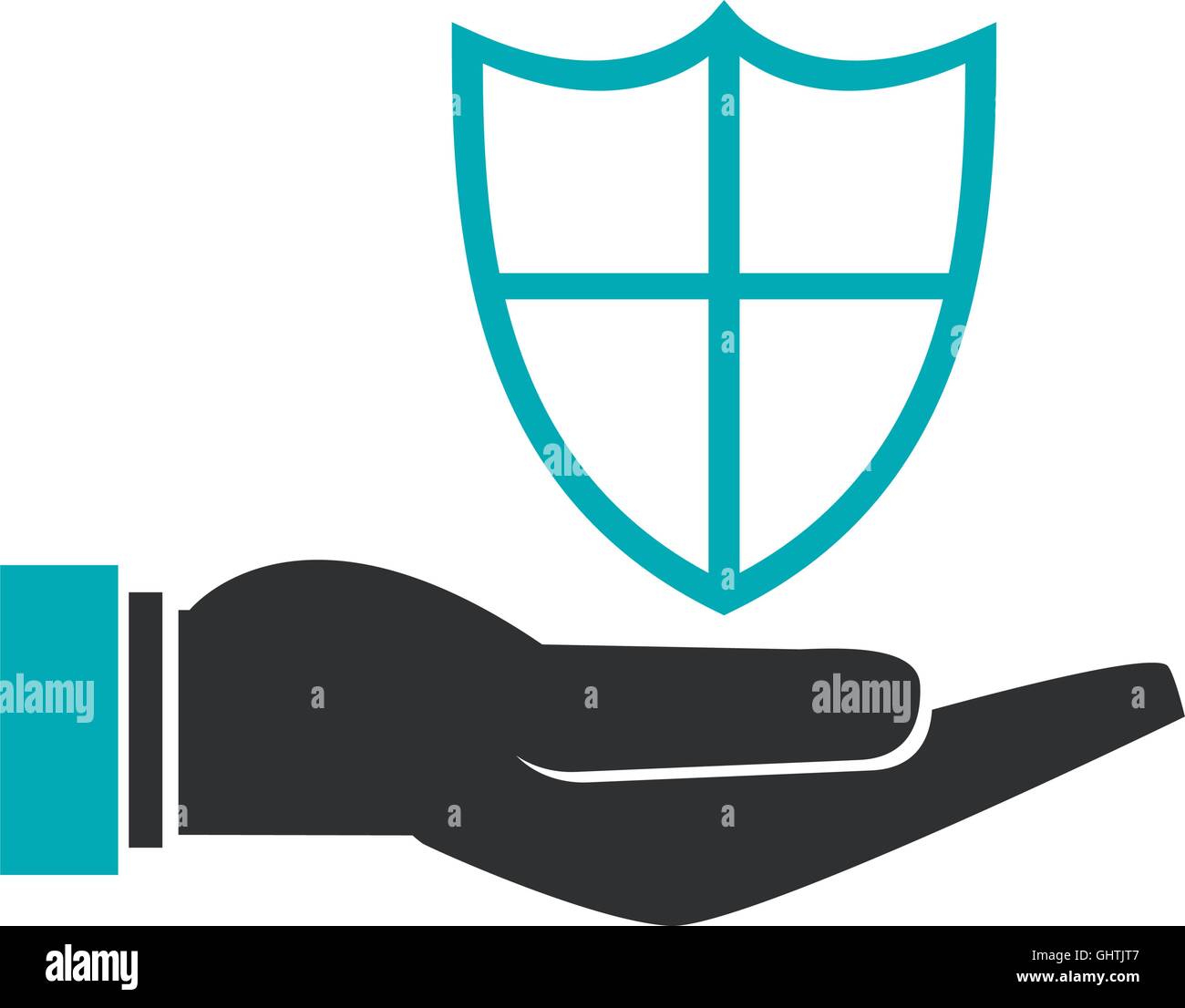 shelter hand shield icon Stock Vector Image & Art - Alamy