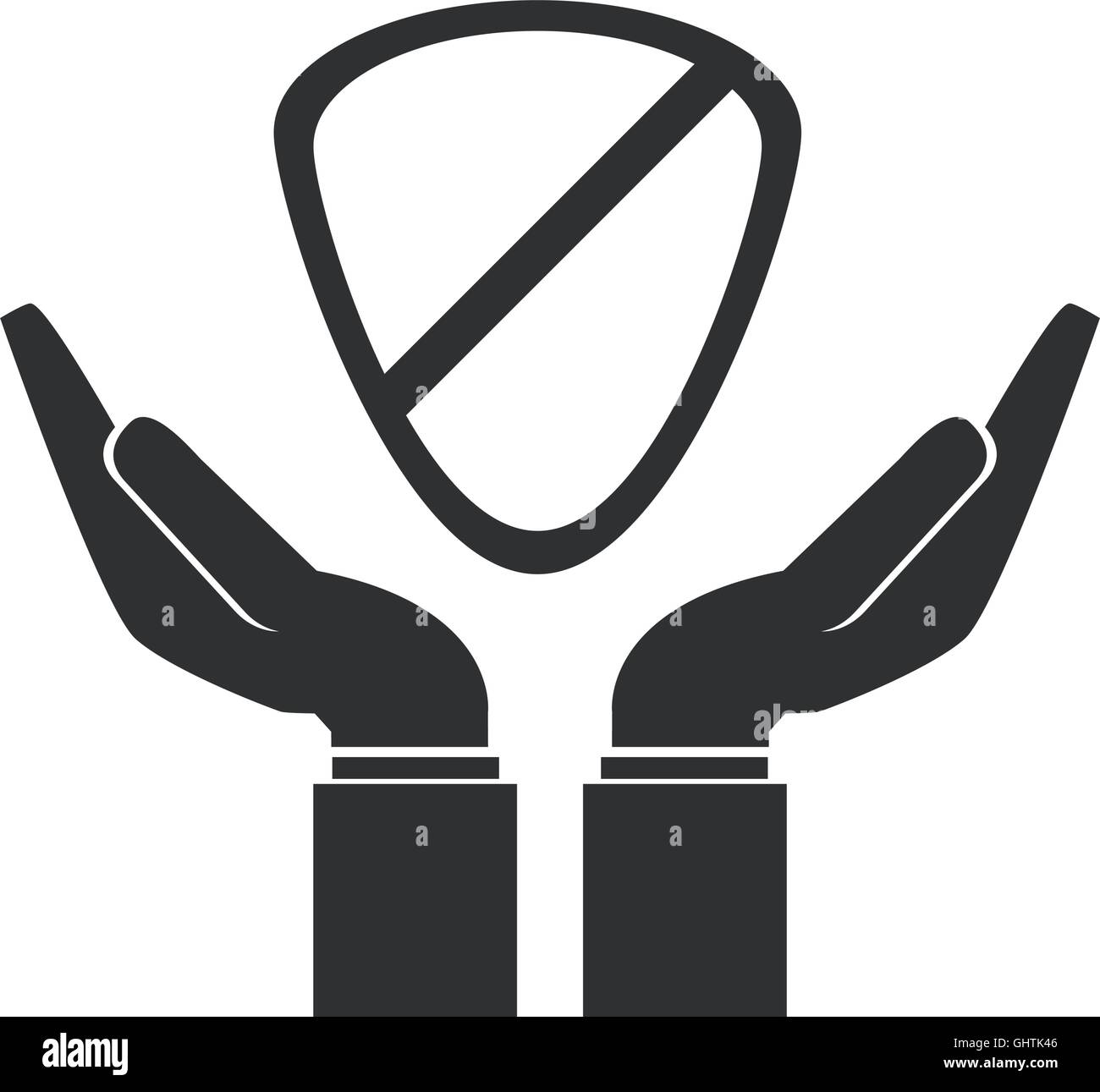 shelter hand shield icon Stock Vector Image & Art - Alamy