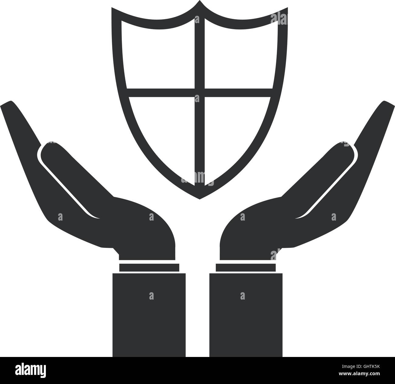 shelter hand shield icon Stock Vector Image & Art - Alamy