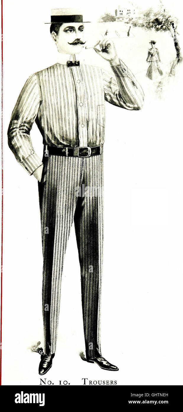 This 20th-century fashion catalog showcases the evolving trends in men ...