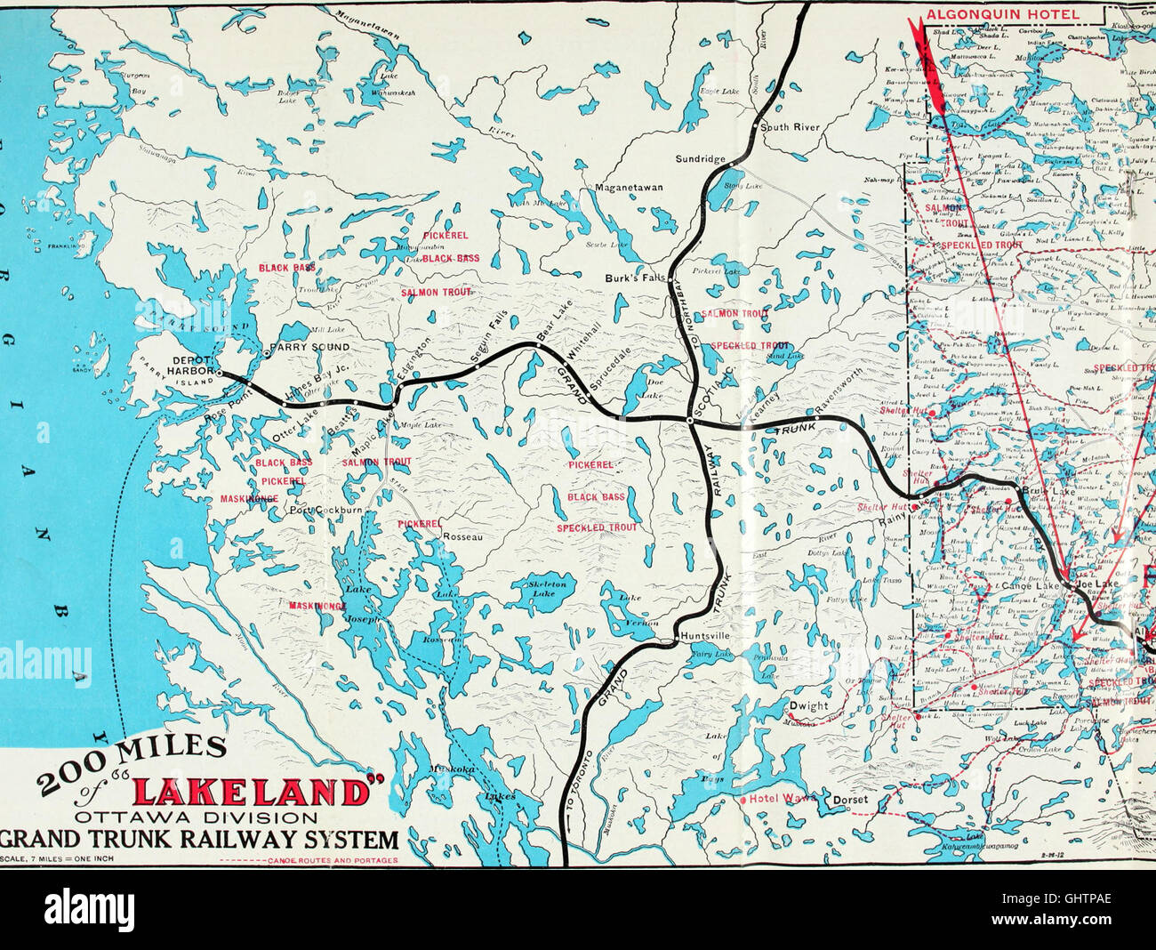 Map of algonquin provincial park High Resolution Stock Photography and ...