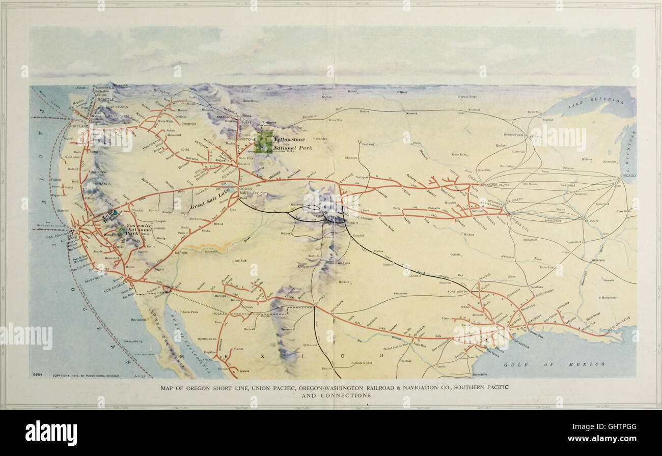 Transcontinental railroad map hi-res stock photography and images - Alamy