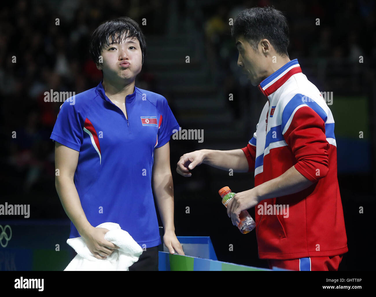 Rio De Janeiro, Brazil. 10th Aug, 2016. Kim Song I (L) of the ...