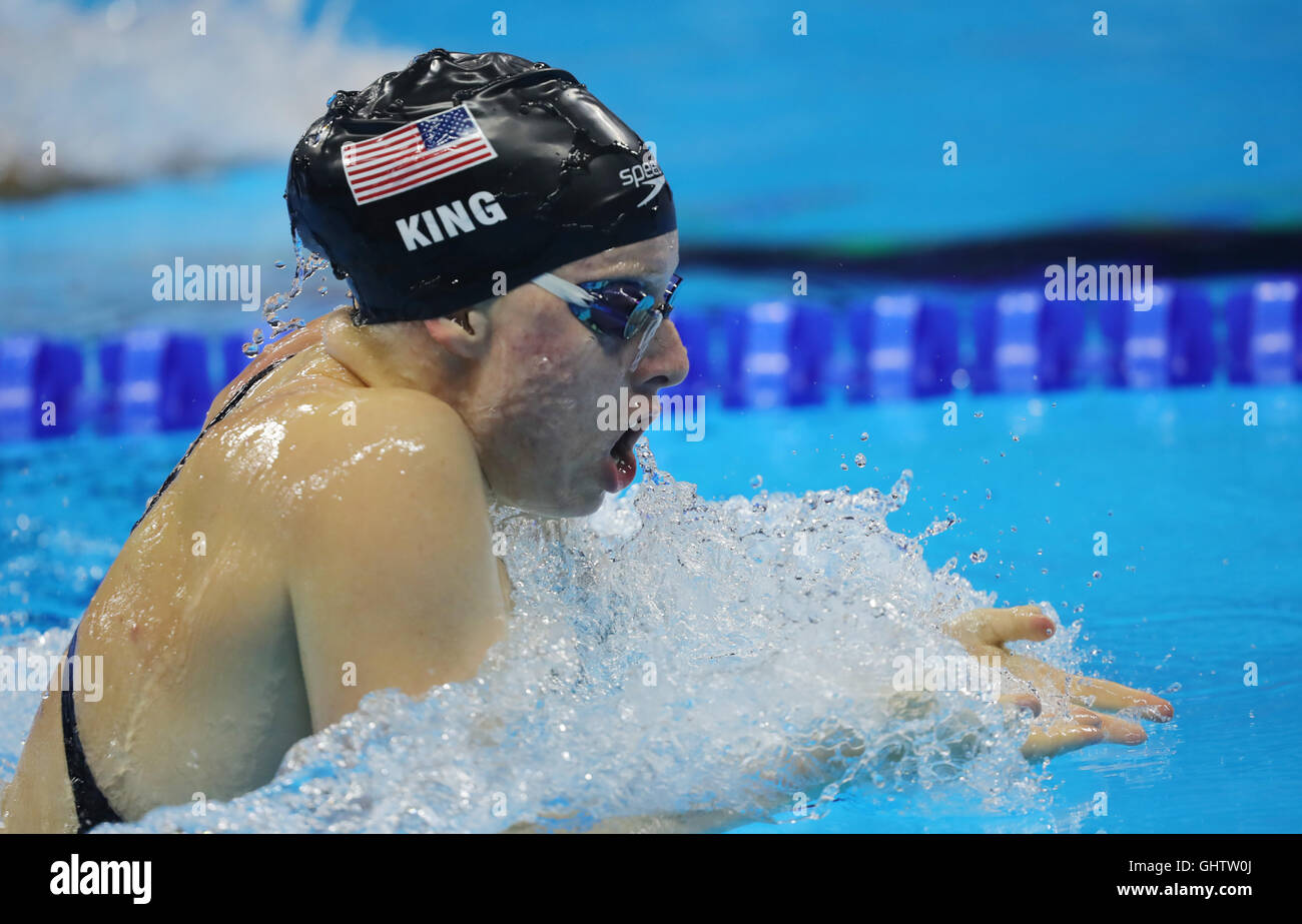 Rio de Janeiro, Brazil. 10th Aug, 2016. Lilly King of the USA in action ...
