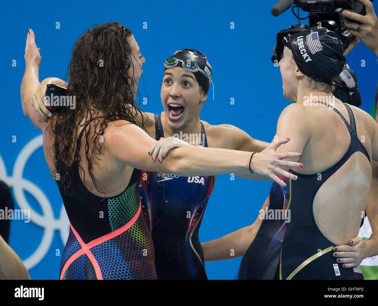 Rio de Janeiro, Brazil. 10th Aug, 2016. USA swimmers ALLISON SCHMITT ...