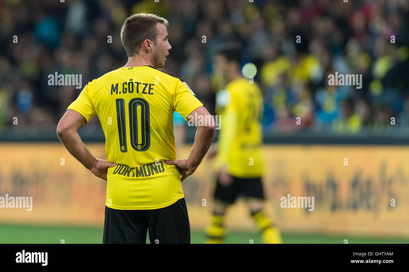 Altach, Austria. 5th Aug, 2016. Dortmund's Mario Goetze pictured during ...