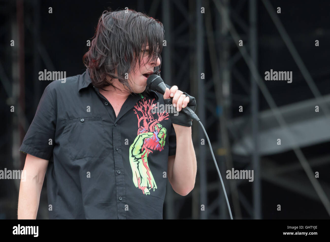 Budapest Hungary 10th Aug 2016 A Singer Of U S Rock Band Marky