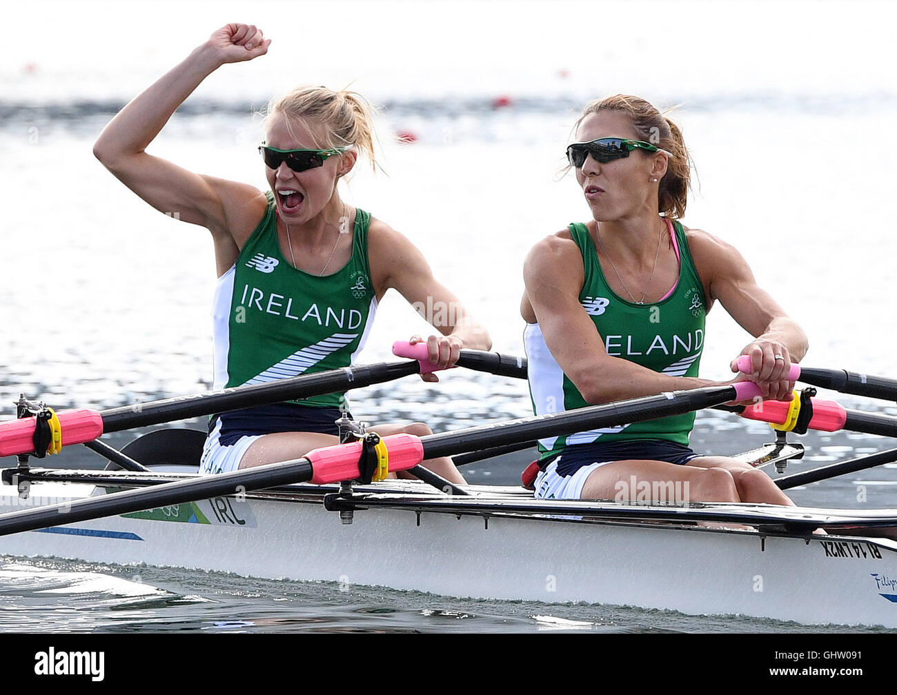 Rio de Janeiro, Brazil. 11th Aug, 2016. Sinead Lynch (R) and Claire ...