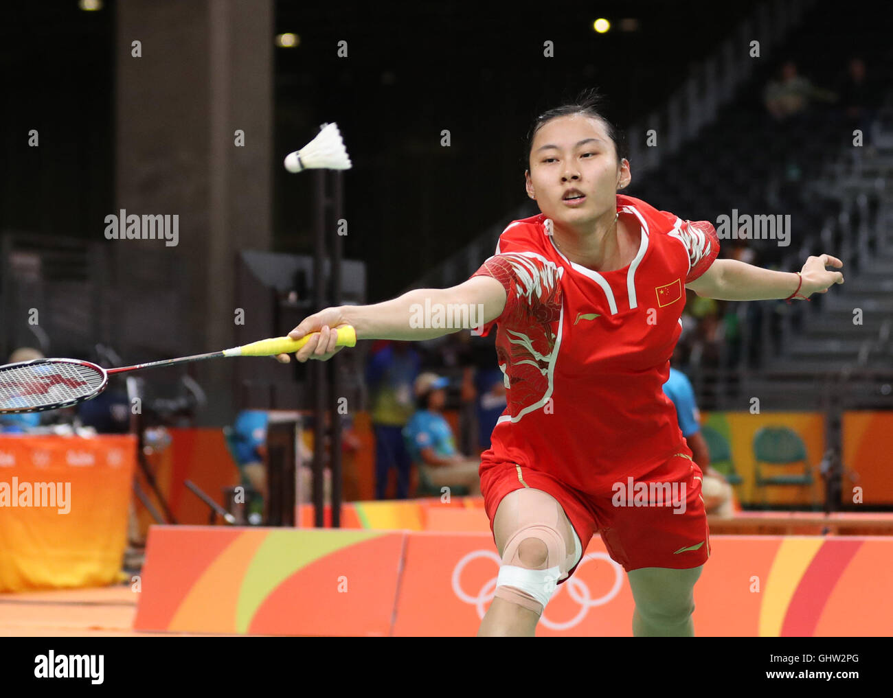 Rio De Janeiro, Brazil. 11th Aug, 2016. China's Wang Yihan competes ...