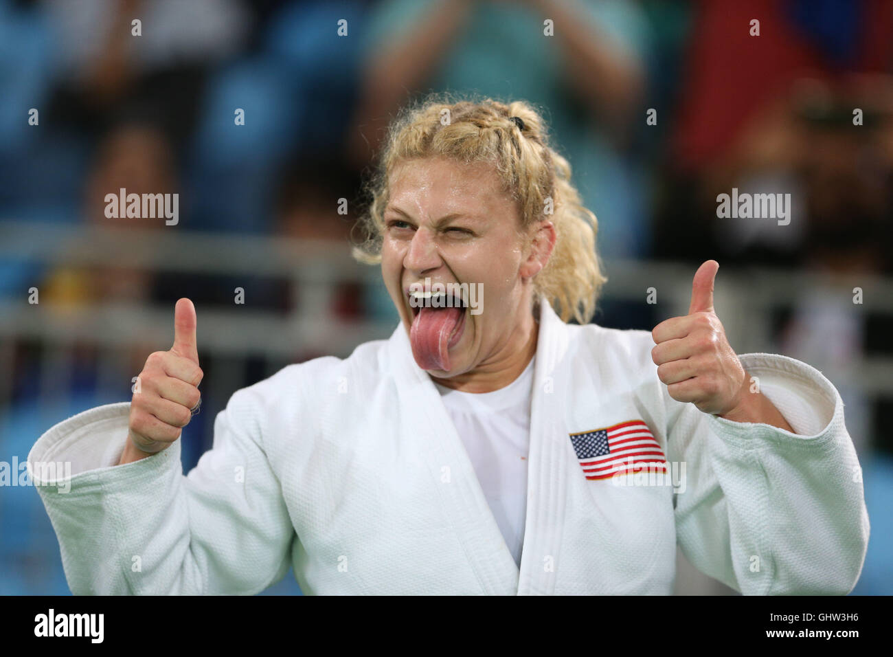 Rio De Janeiro, Brazil. 11th Aug, 2016. American judoka KAYLA HARRISON ...