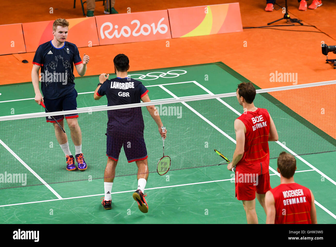 Rio de Janeiro, Brazil. 11th August, 2016. Badminton - Mathias BOE ...