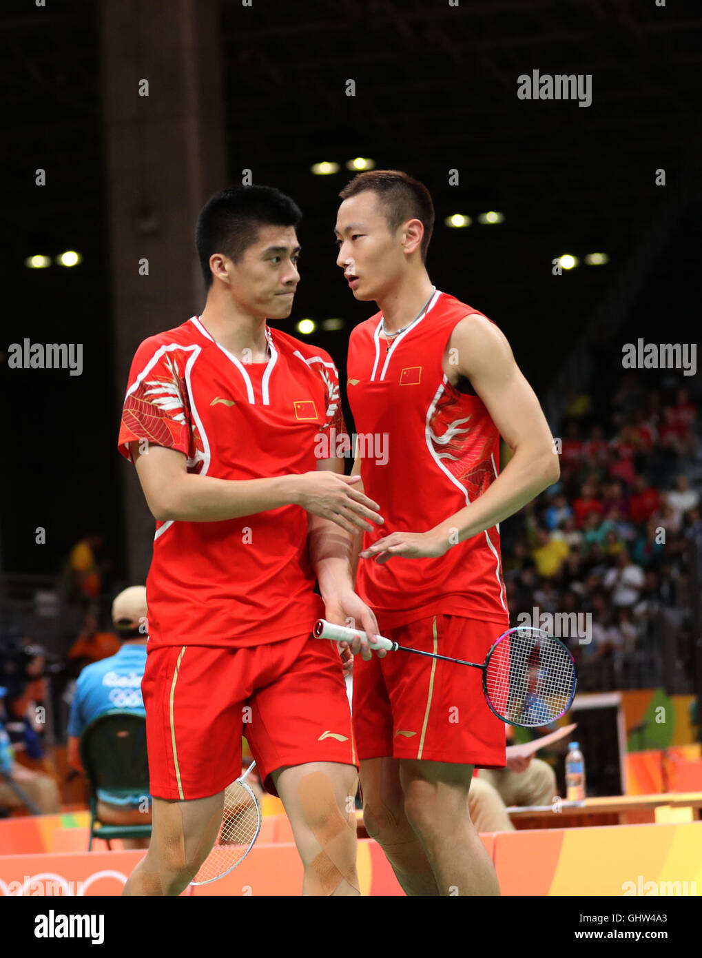 Badminton mens doubles group play stage hi-res stock photography and ...