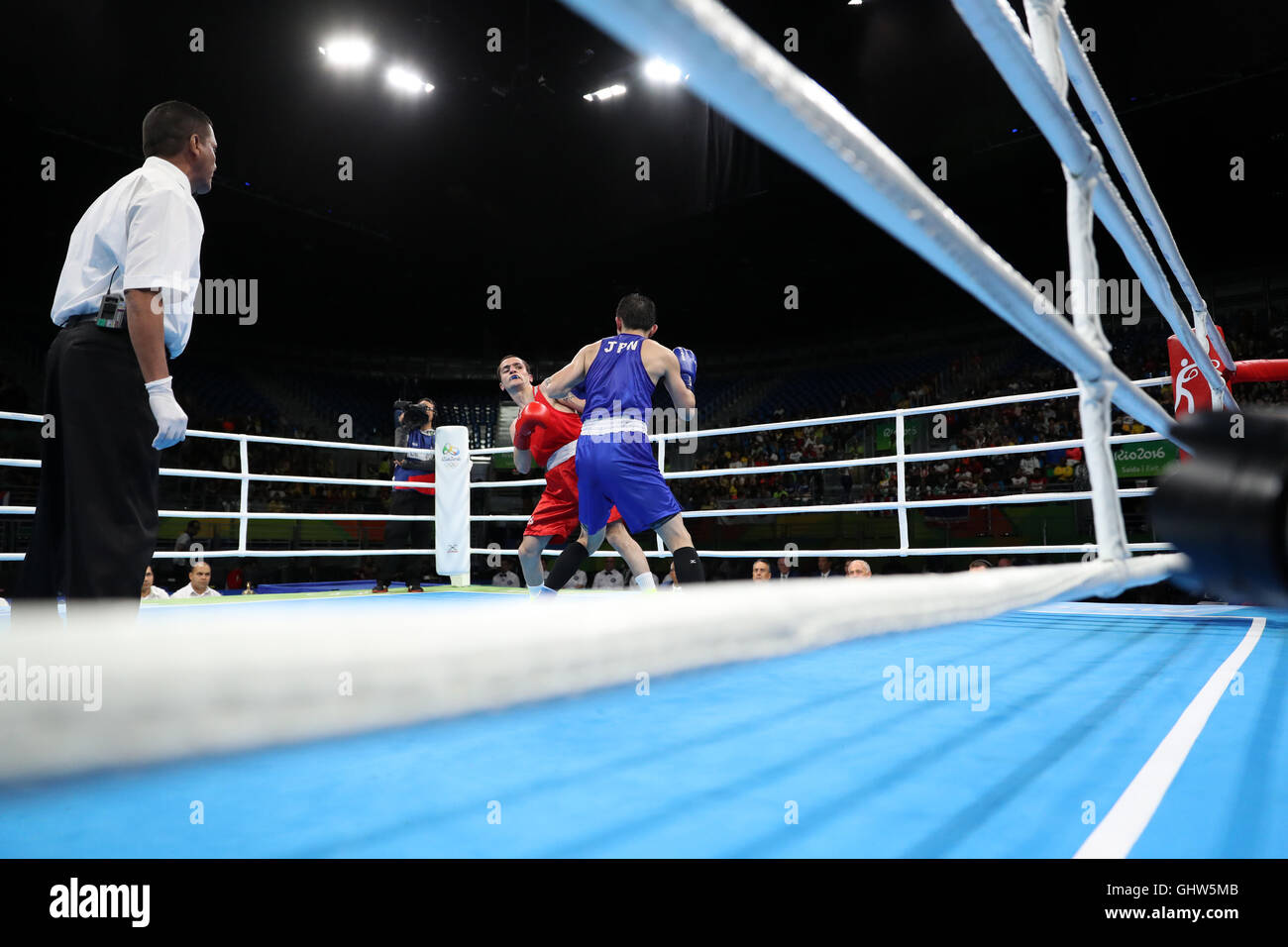 Rio de Janeiro, Brazil. 10th Aug, 2016. Javid Chalabiyev (AZE), Arashi ...