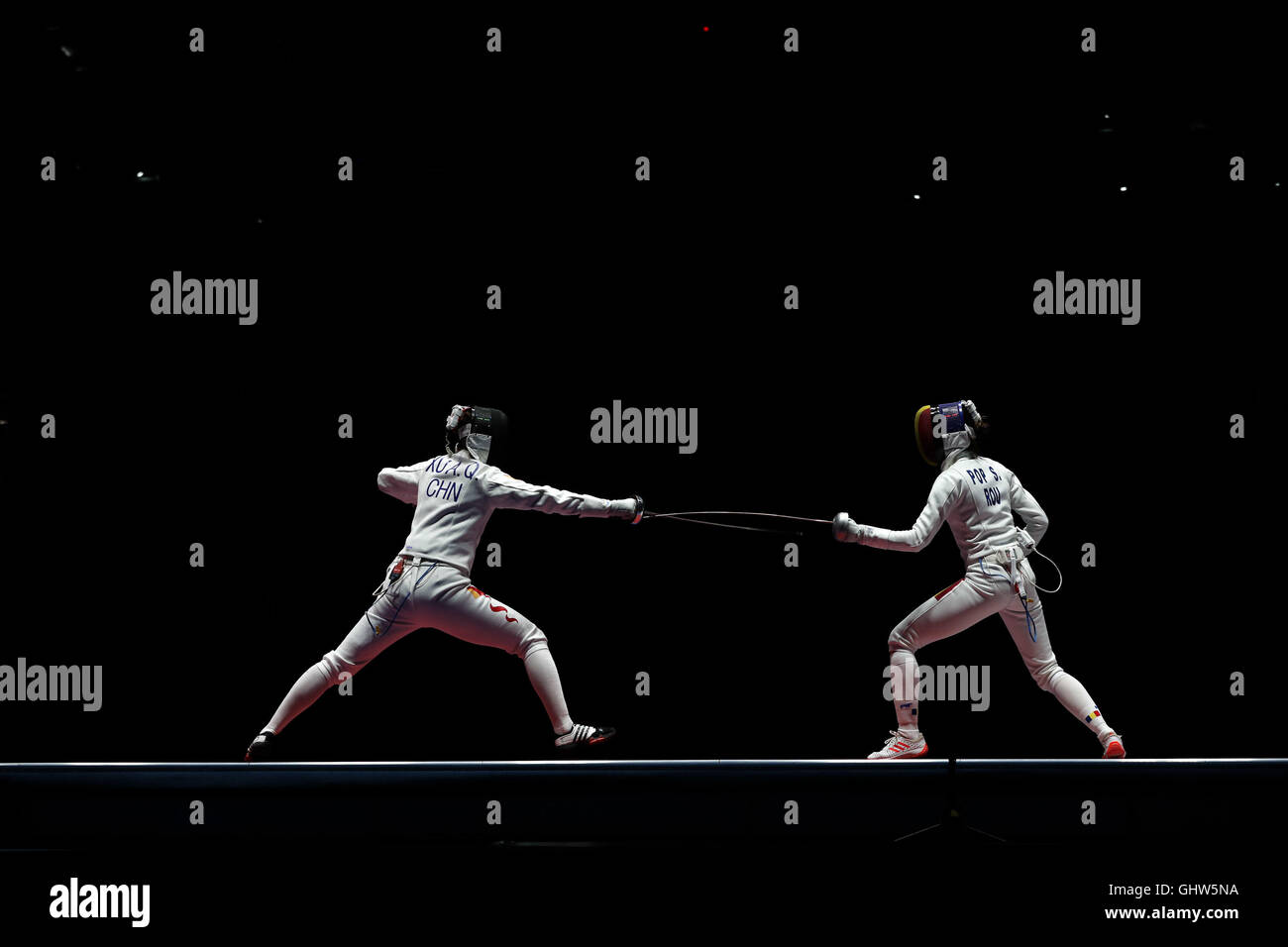 Rio de Janeiro, Brazil. 11th August, 2016. Fencing - end by female ...