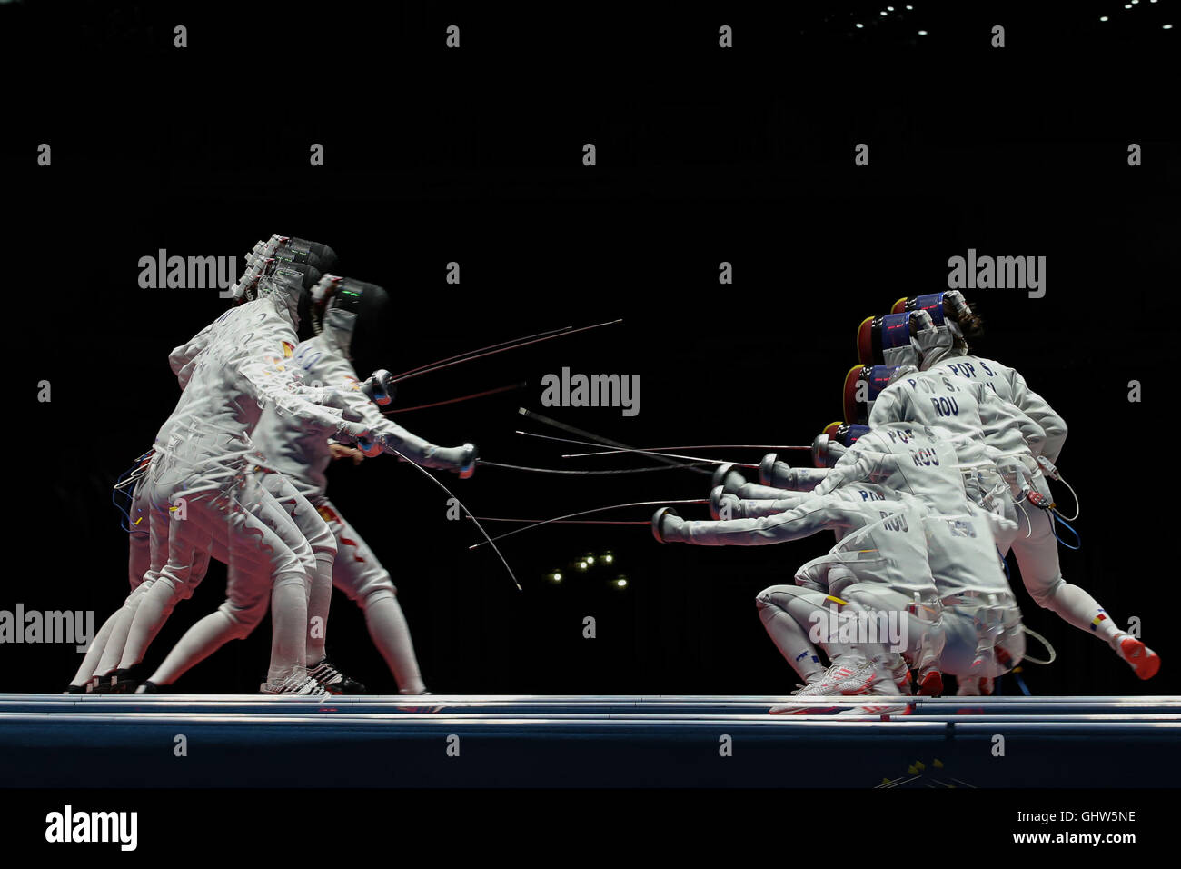 Rio de Janeiro, Brazil. 11th August, 2016. Fencing - end by female ...
