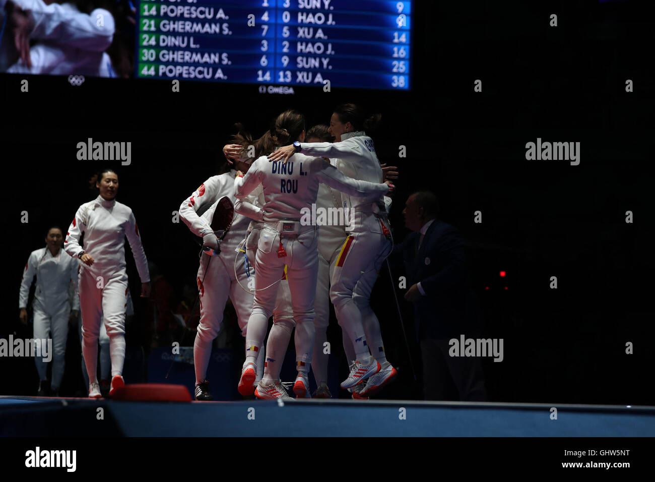 Rio de Janeiro, Brazil. 11th August, 2016. Fencing - end by female ...
