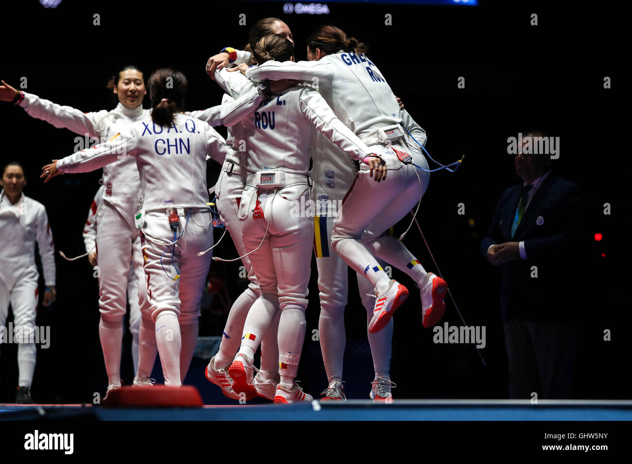 Rio de Janeiro, Brazil. 11th August, 2016. Fencing - end by female ...