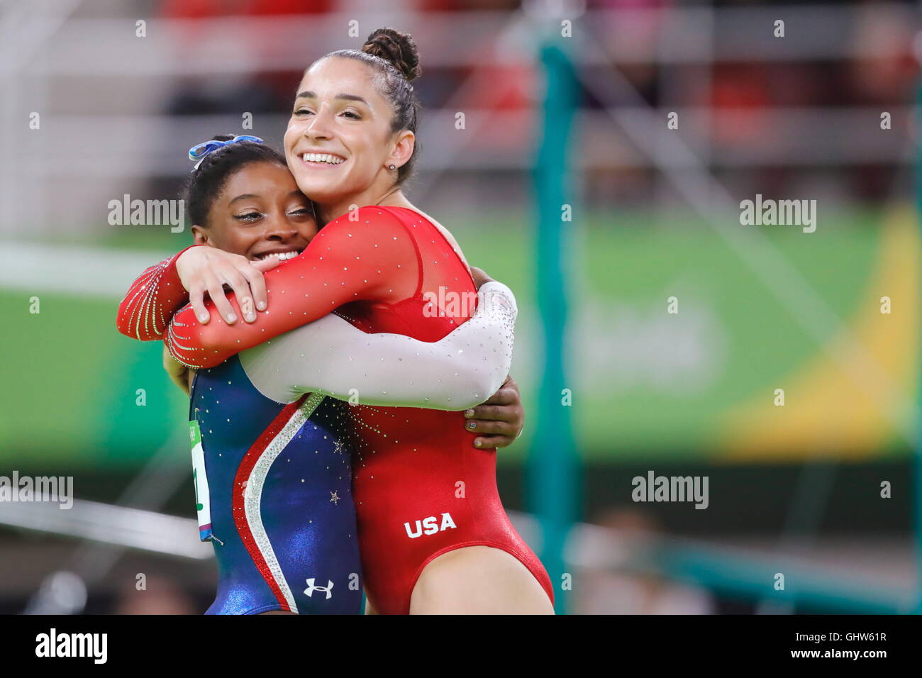 Rio de Janeiro, Brazil. 11th Aug, 2016. (L-R) Simone Biles, Alexander ...