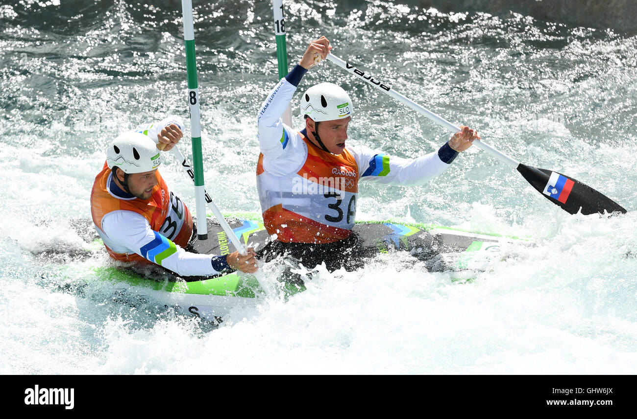 Rio de Janeiro. Brazil. 11th August, 2016. Luka Bozic (SLO) and Saso ...
