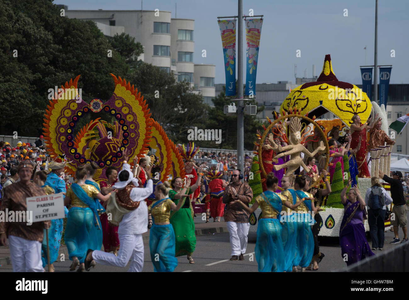 Jersey carnival float flower hi-res stock photography and images - Alamy