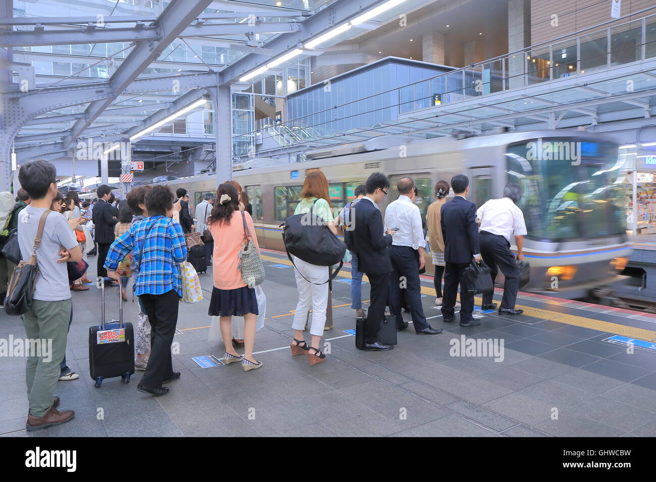 People commute at JR Osaka Train station in Osaka Japan Stock Photo - Alamy