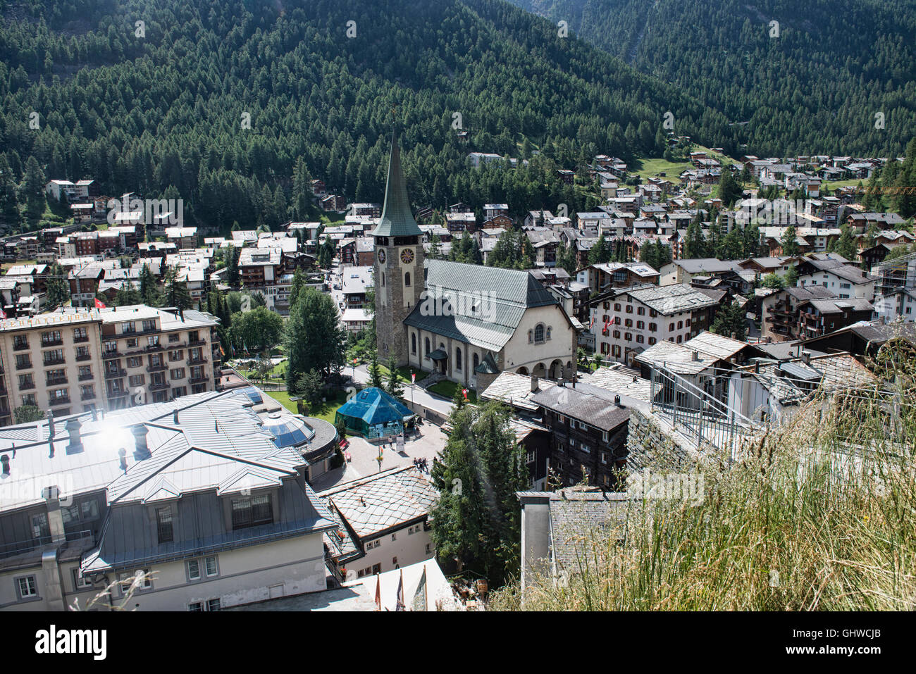 Matterhorn zermatt aerial hi-res stock photography and images - Alamy
